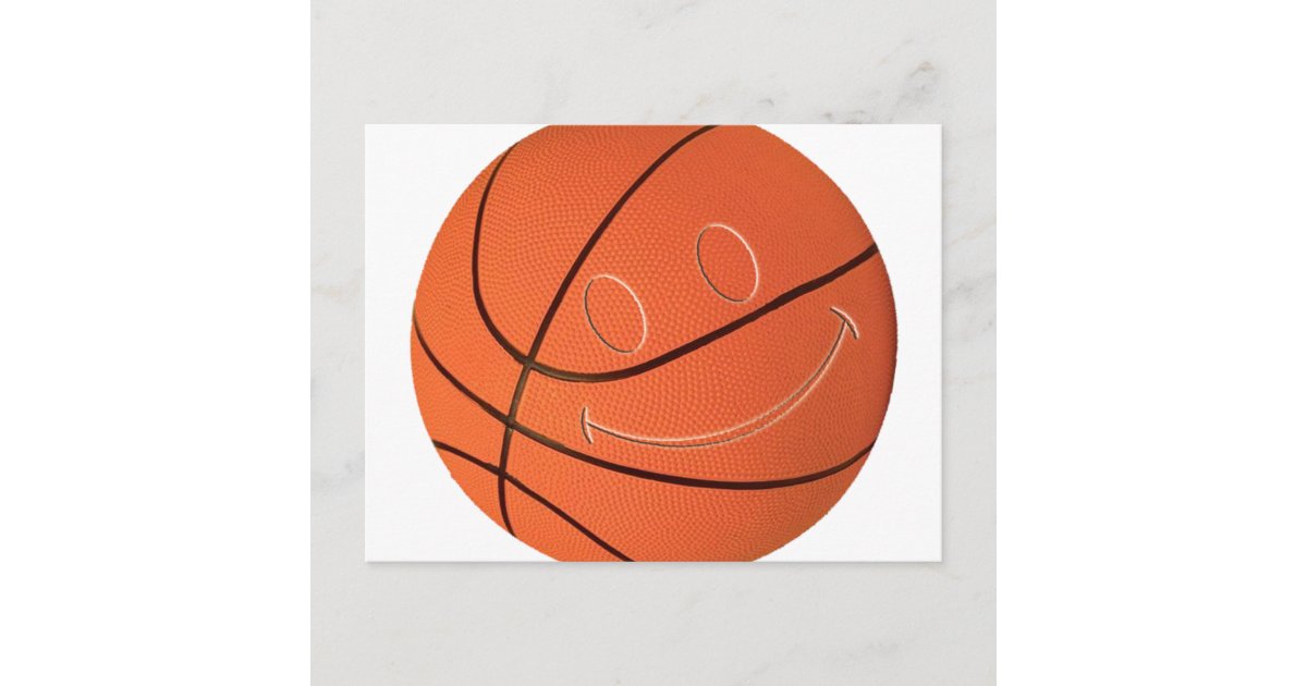 FACE BASKETBALL POSTCARD | Zazzle