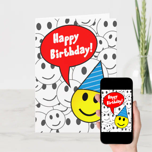 Face Birthday Card | Zazzle