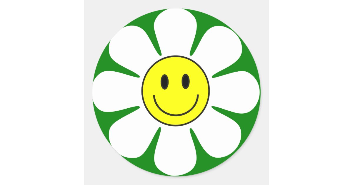 face daisy sticker | Zazzle
