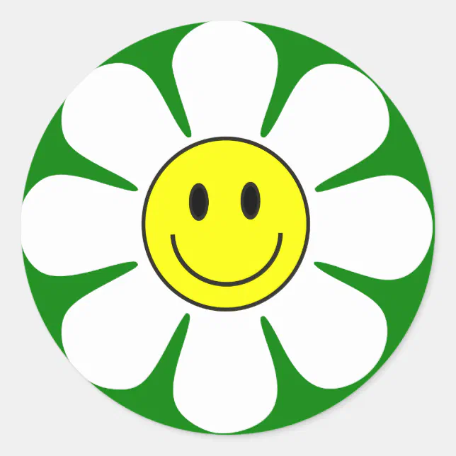 face daisy sticker | Zazzle