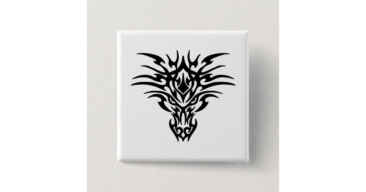 Face-Dragon-Tattoo Button | Zazzle