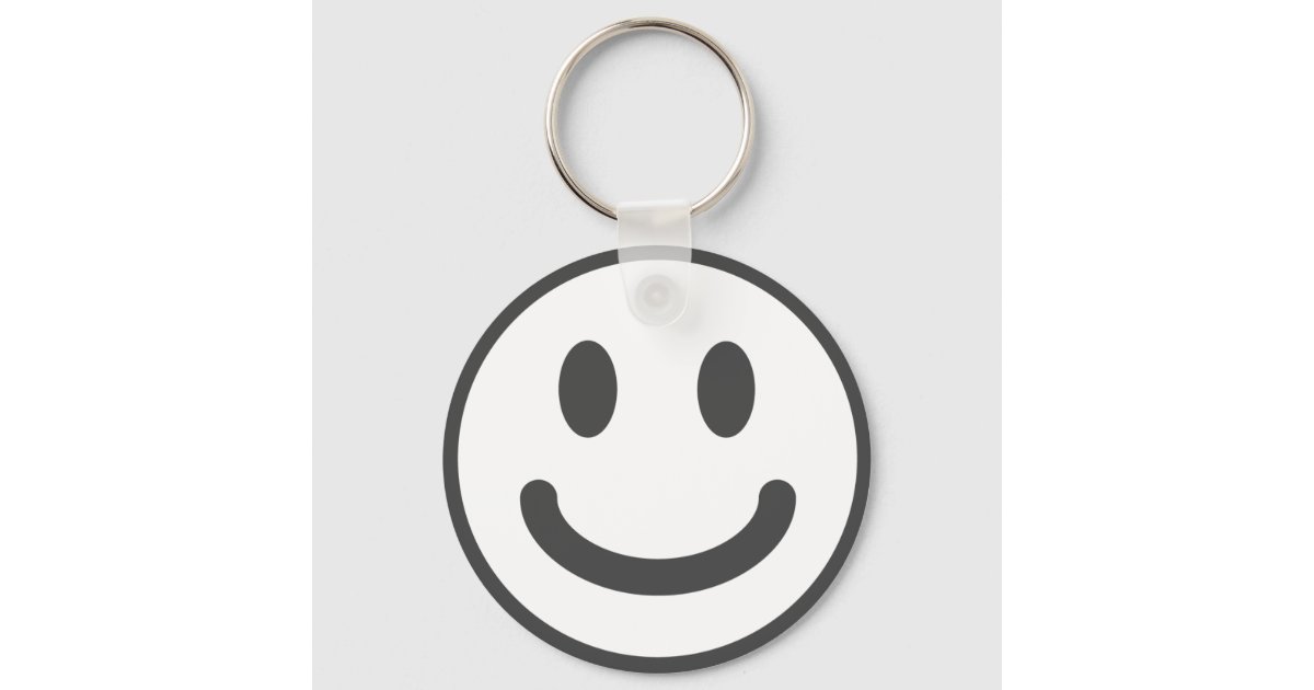 Face/emoji/emoticon/happy face keychain | Zazzle