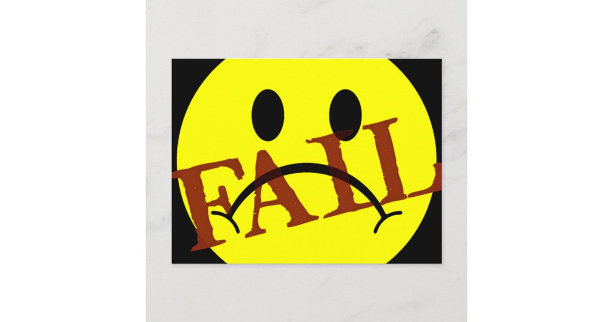 Face FAIL Postcard | Zazzle