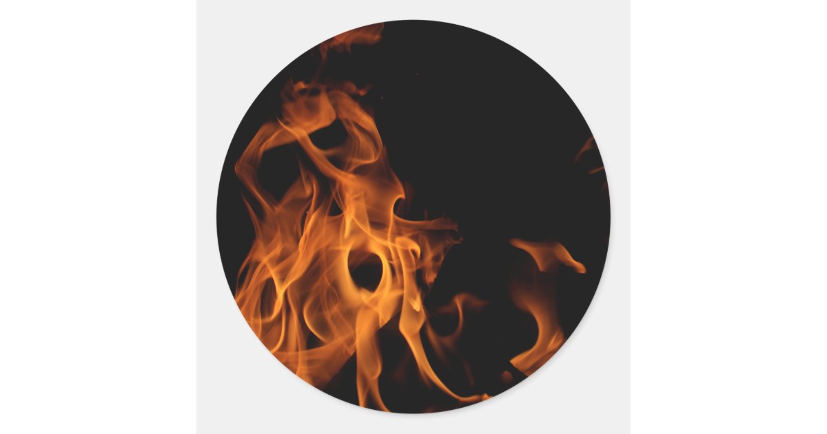 Face in the Fire Sticker | Zazzle.com
