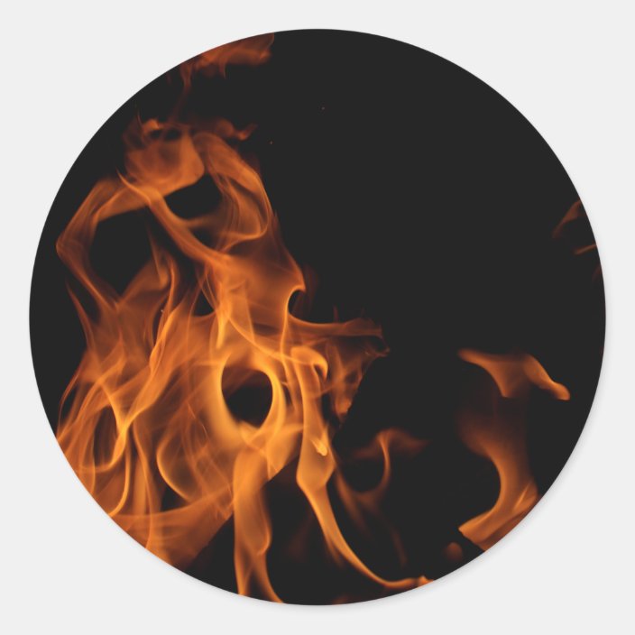 Face in the Fire Sticker | Zazzle.com