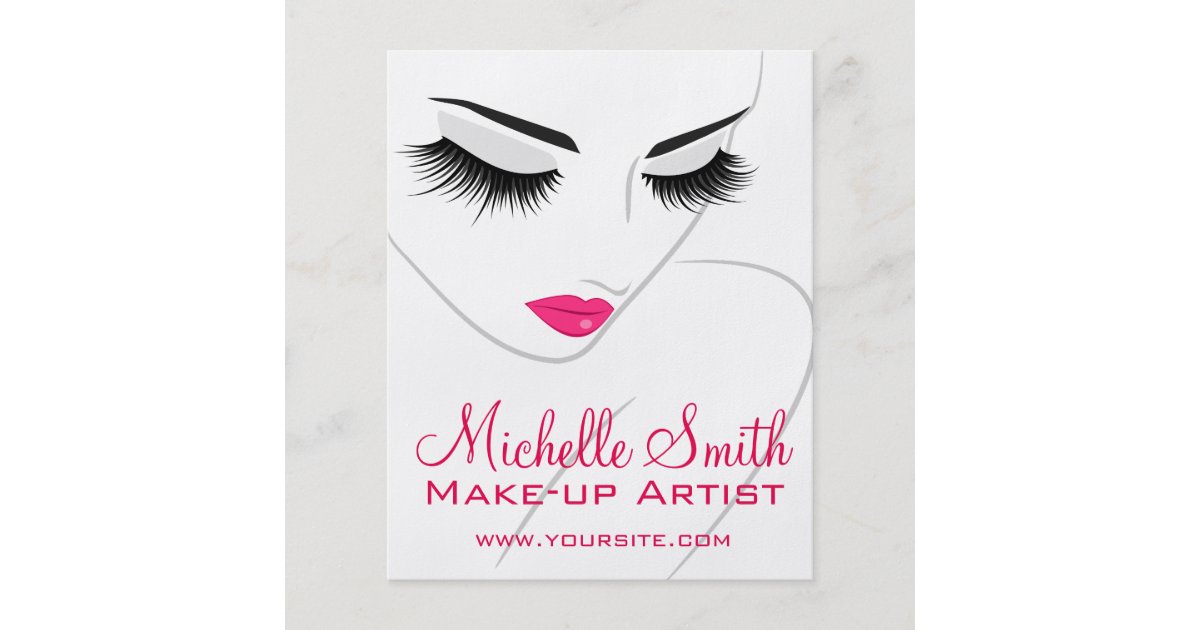 Face long lashes Lash Extensions Flyer | Zazzle