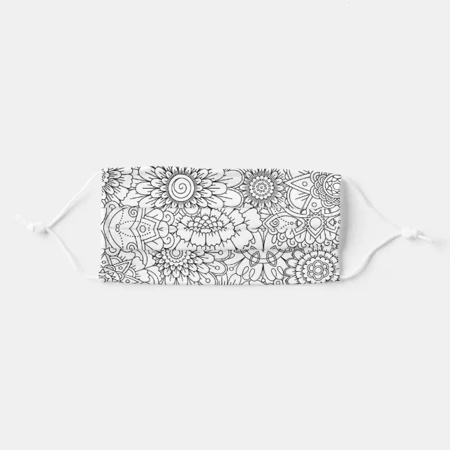 Face Mask - Adult Coloring DIY | Zazzle