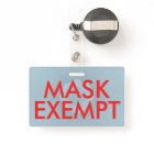Face Mask Exemption Card ID Badge | Zazzle