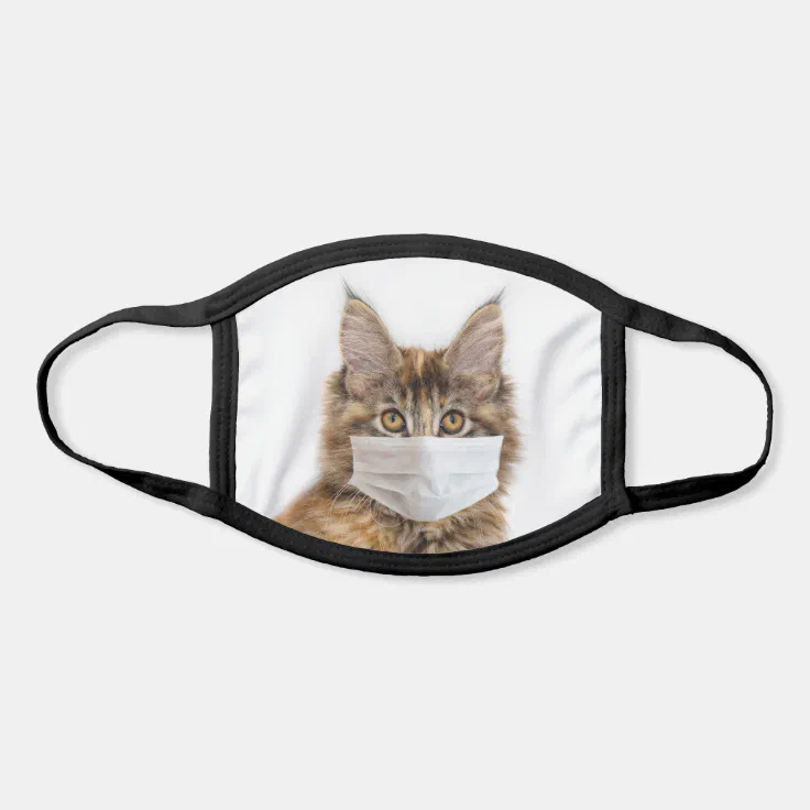 Face mask on Maine Coon cat | Zazzle