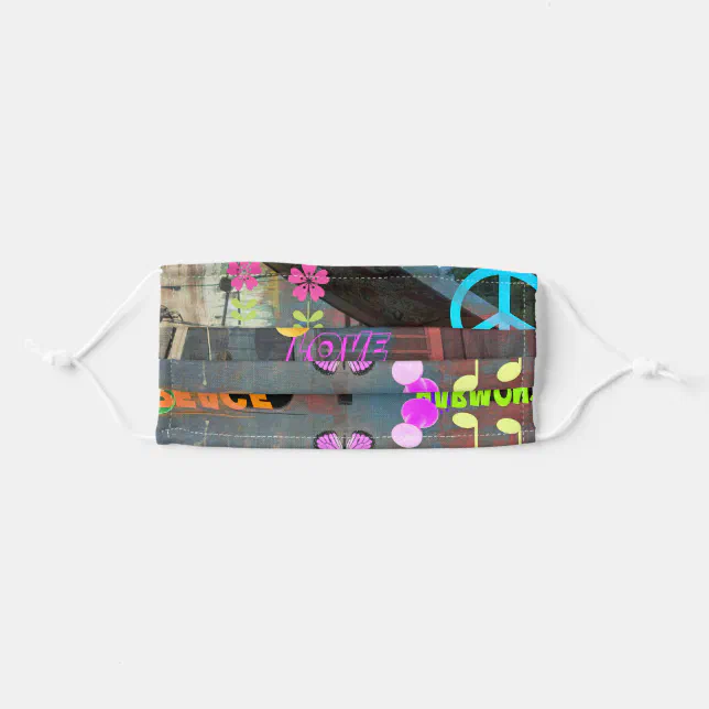 Face Mask Peace, Love, Harmony | Zazzle