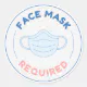 face mask required classic round sticker | Zazzle