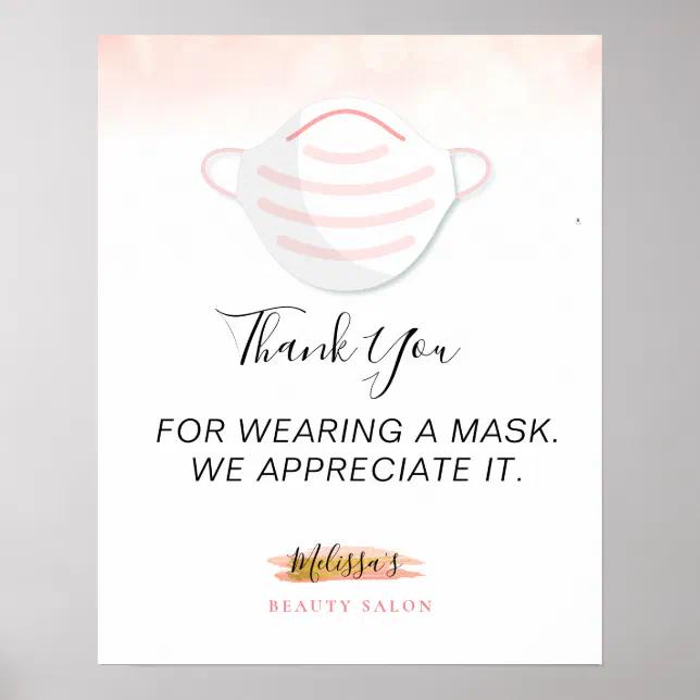 face mask requirement business safety poster | Zazzle