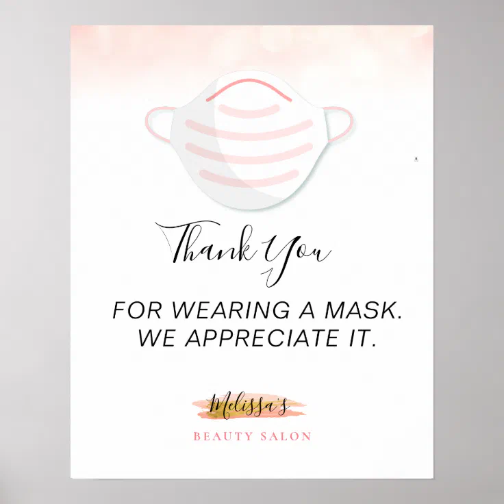 face mask requirement business safety poster | Zazzle