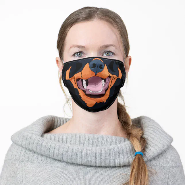 Face Mask Rottweiler Dog Face | Zazzle
