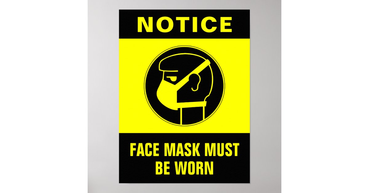 Face Mask Safety Poster | Zazzle