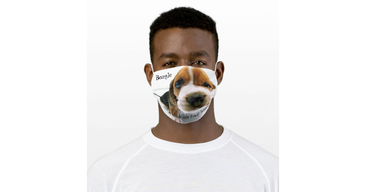 Face Mask with Beagle - A nose on four legs | Zazzle