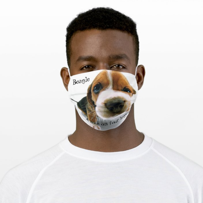Face Mask with Beagle - A nose on four legs | Zazzle.com