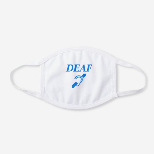 Face Mask with DEAF | Zazzle.com