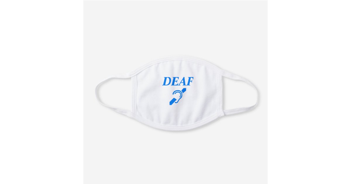 Face Mask with DEAF | Zazzle