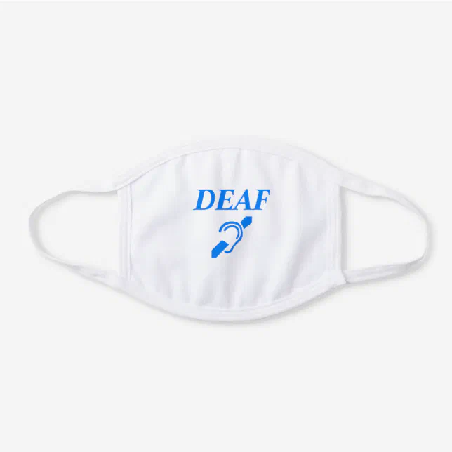 Face Mask with DEAF | Zazzle