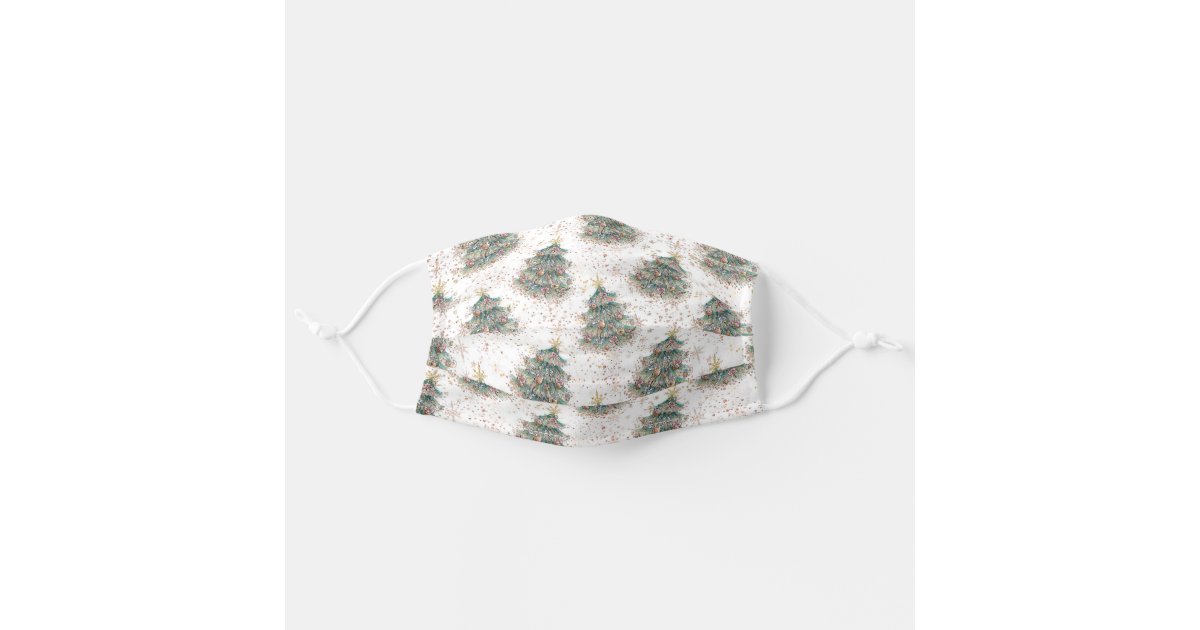 face mask with disposable mask insert slot xmas | Zazzle