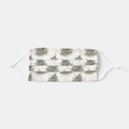 face mask with disposable mask insert slot xmas | Zazzle