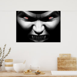 Face of Evil Vampire Poster Print | Zazzle