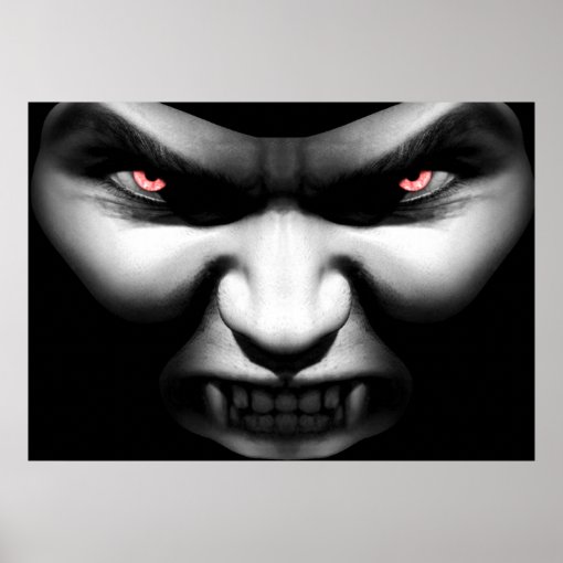 Face of Evil Vampire Poster Print | Zazzle