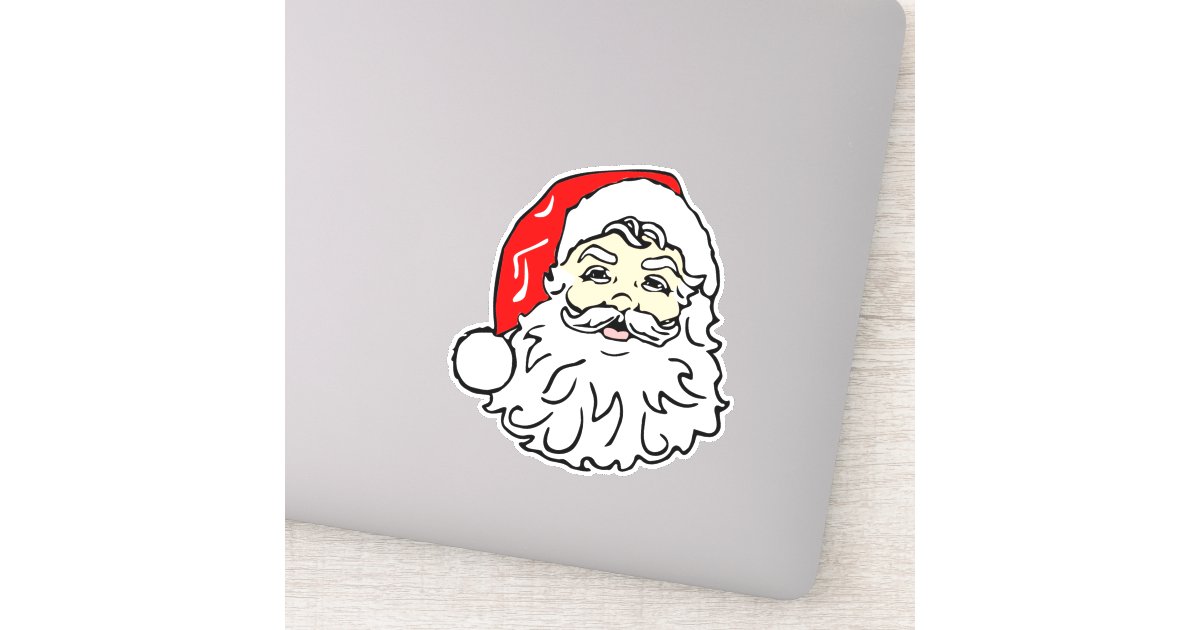 Face of Santa Claus Sticker | Zazzle