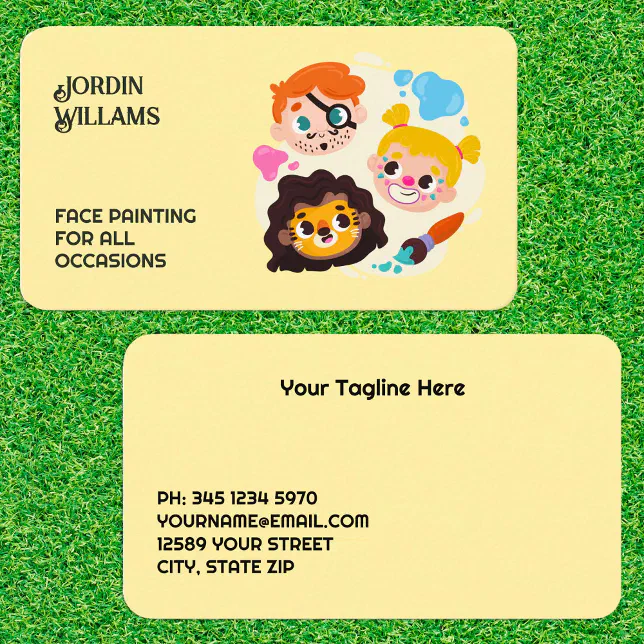 Face Painting Business Card | Zazzle
