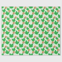 Face Photo Frog Theme Wrapping Paper | Zazzle