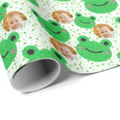Face Photo Frog Theme Wrapping Paper | Zazzle