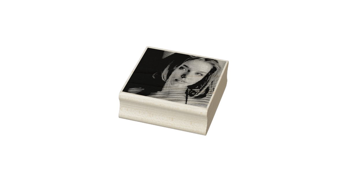 Face Portrait Rubber Stamp | Zazzle