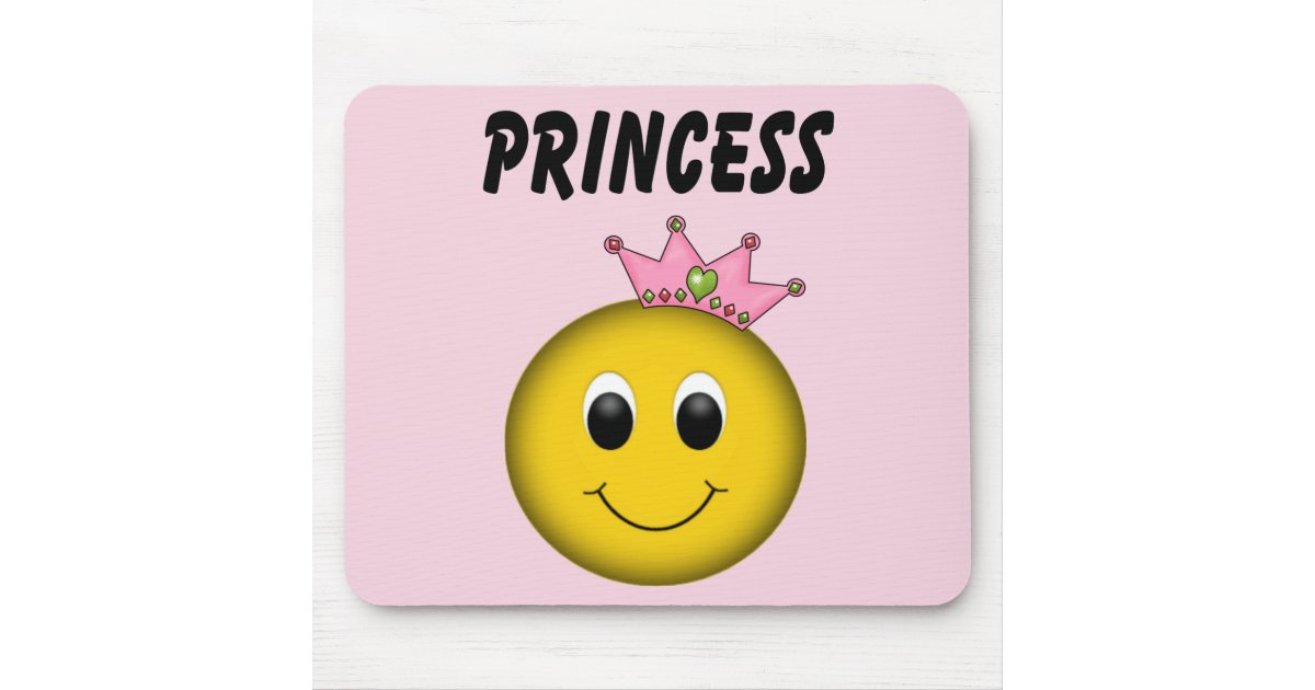 Face Princess with Crown Mouse Pad | Zazzle