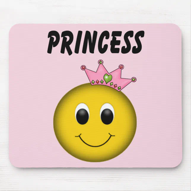 Face Princess with Crown Mouse Pad | Zazzle