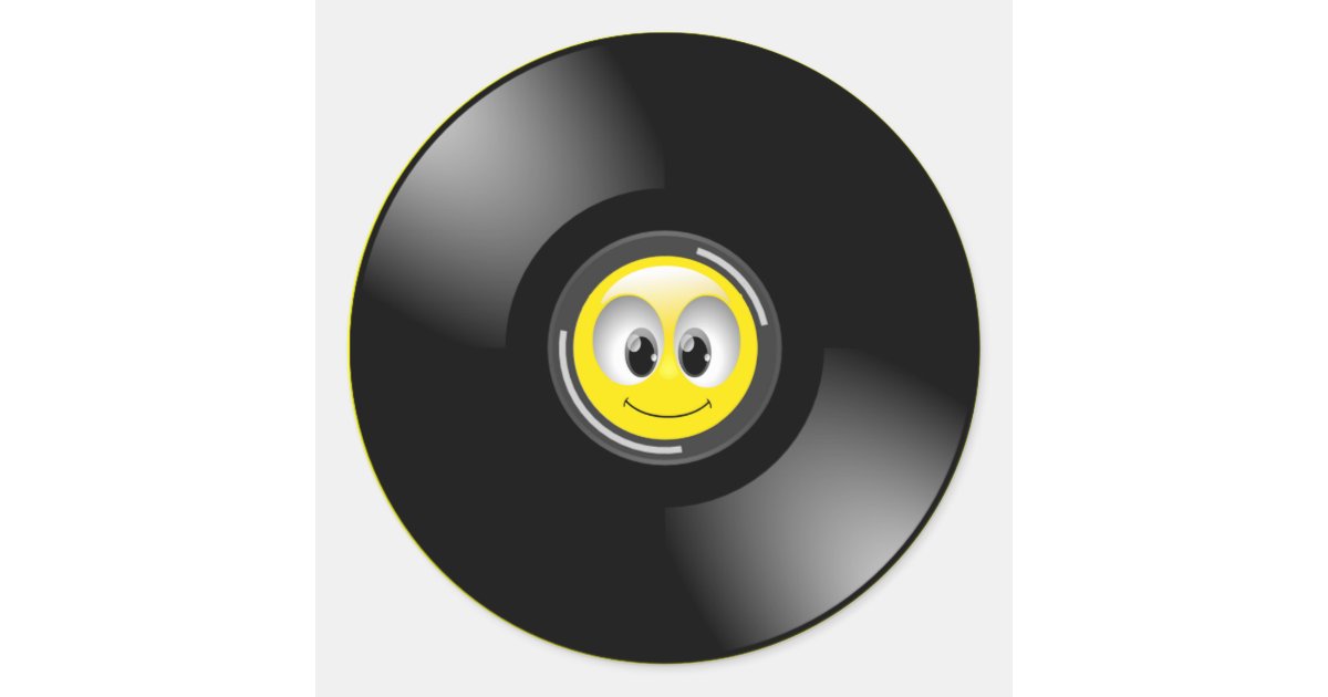 FACE RECORD ALBUM CLASSIC ROUND STICKER | Zazzle