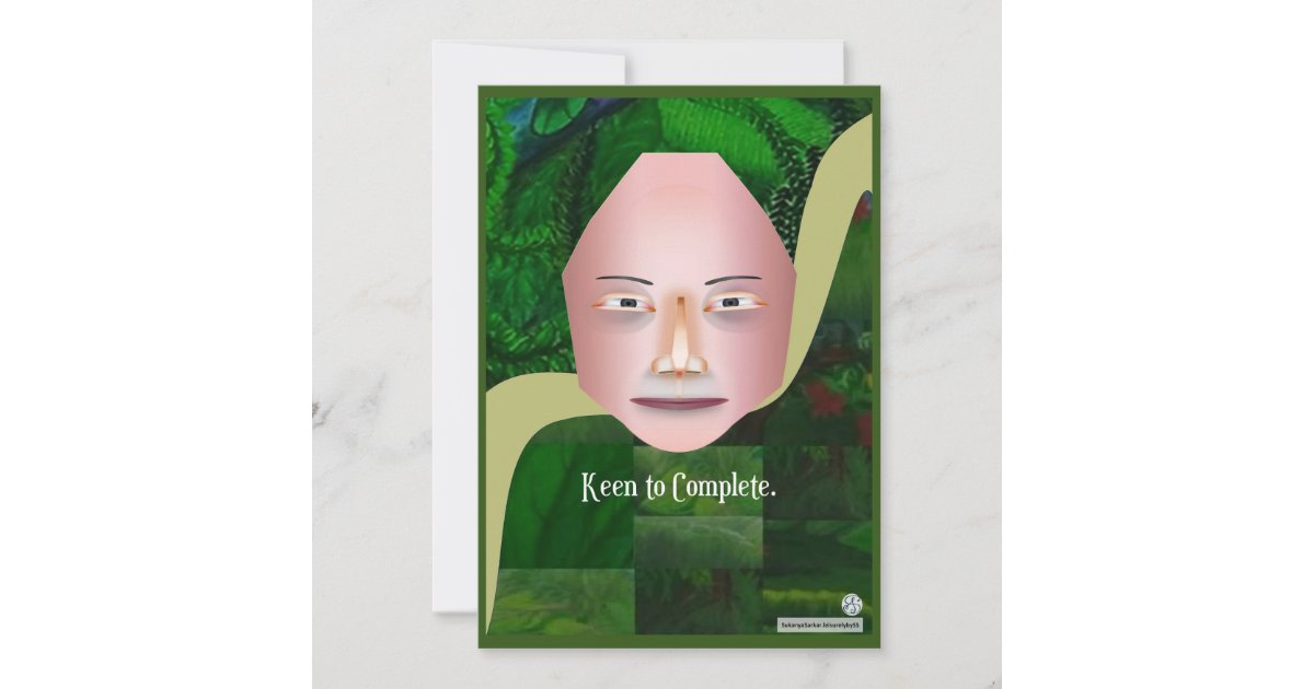 Face Srs - Keen to Complete Announcement | Zazzle