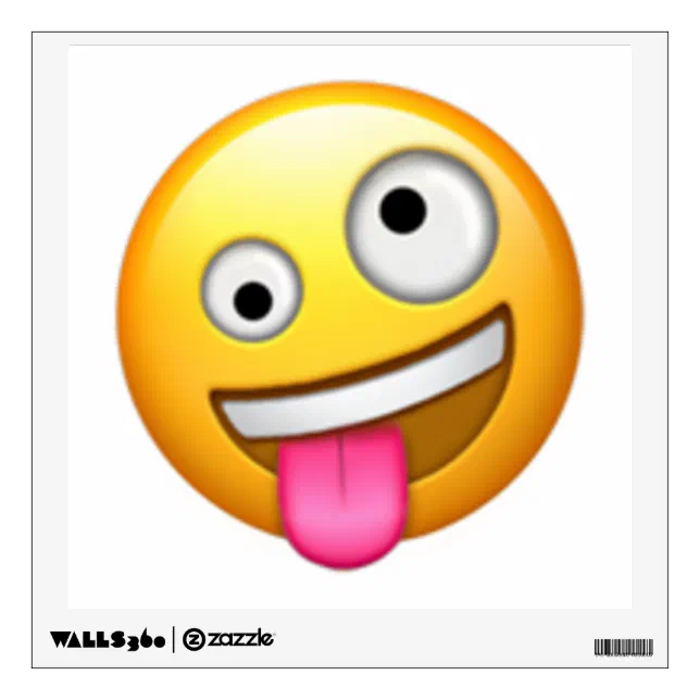 Face With One Large and One Small Eye - Emoji Wall Sticker | Zazzle