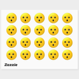 Face with open mouth emoji sticker | Zazzle