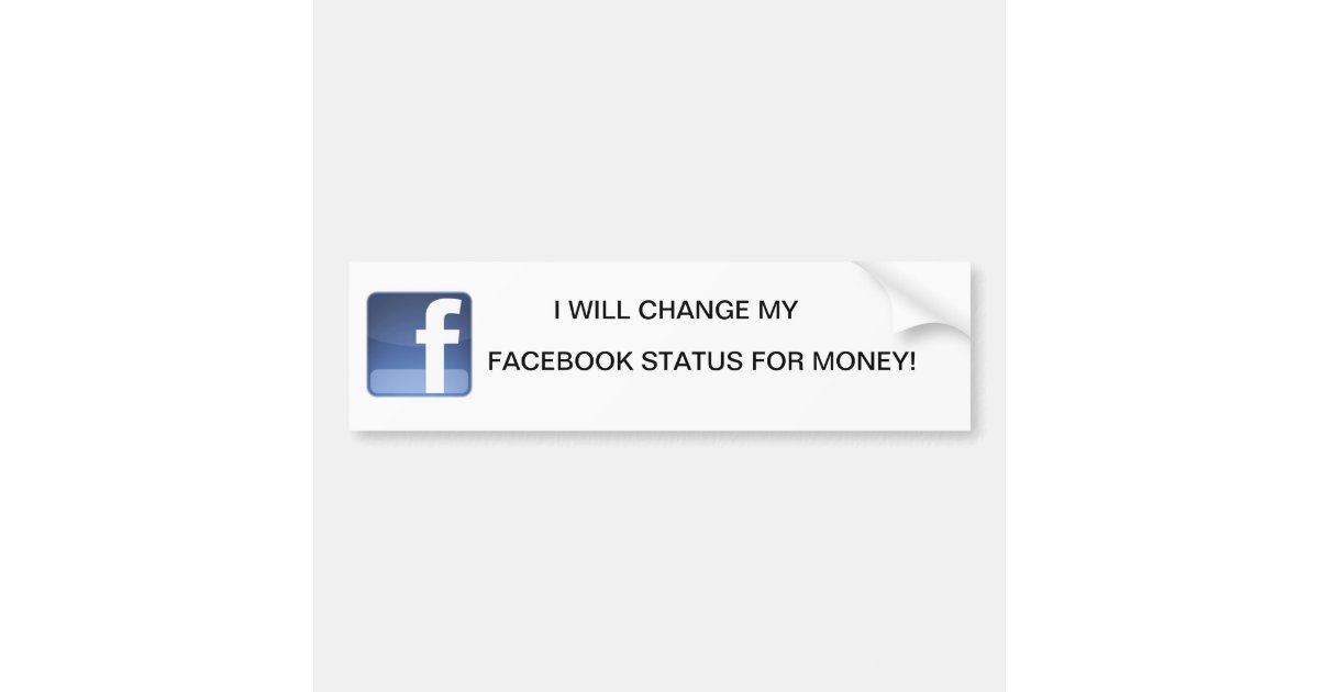 facebook bumper sticker | Zazzle