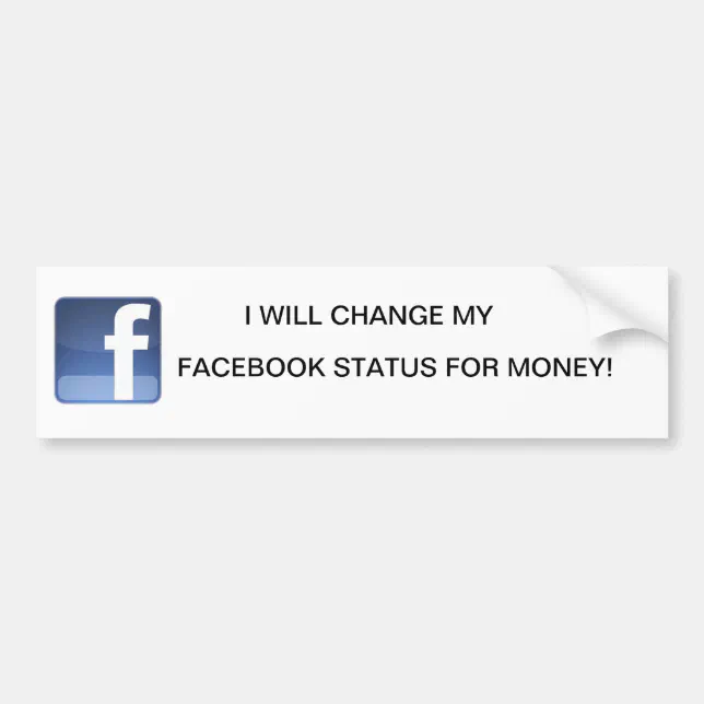 facebook bumper sticker | Zazzle
