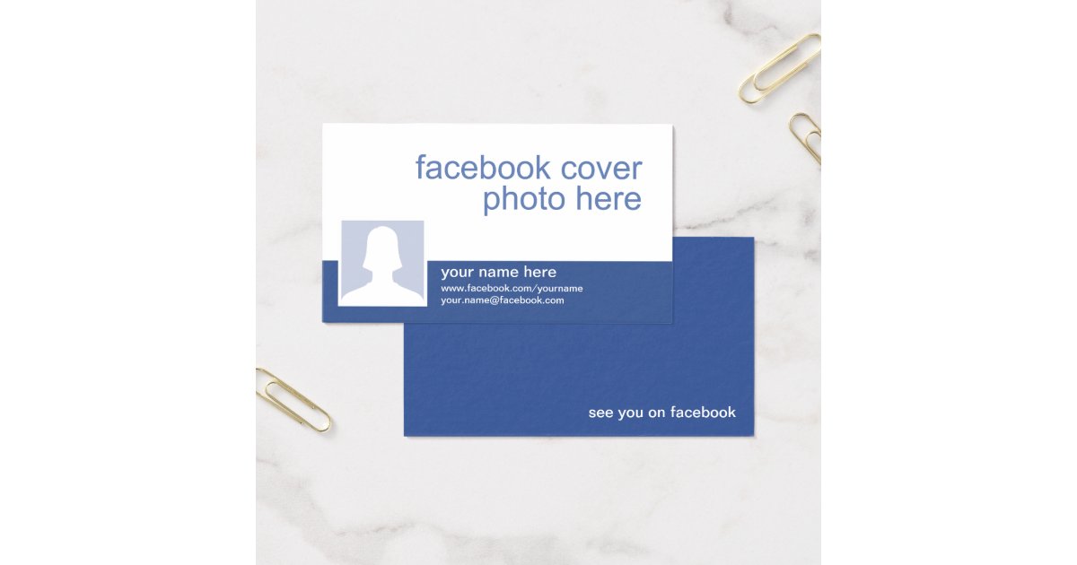 Facebook CC0213 Business Card | Zazzle.com