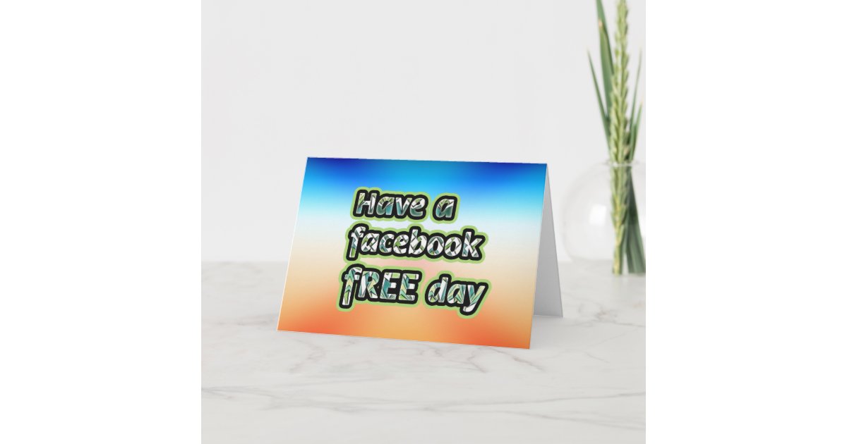 Facebook Free Day Card | Zazzle