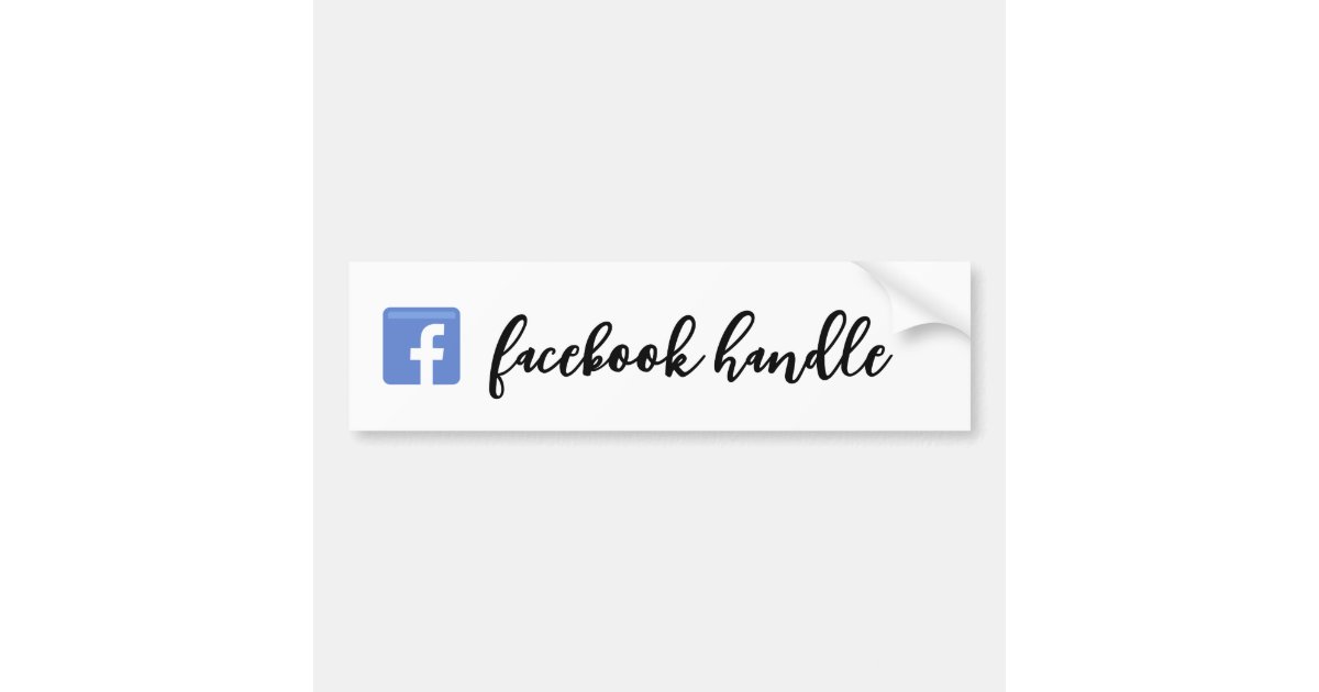 Facebook Handle Script sticker | Zazzle