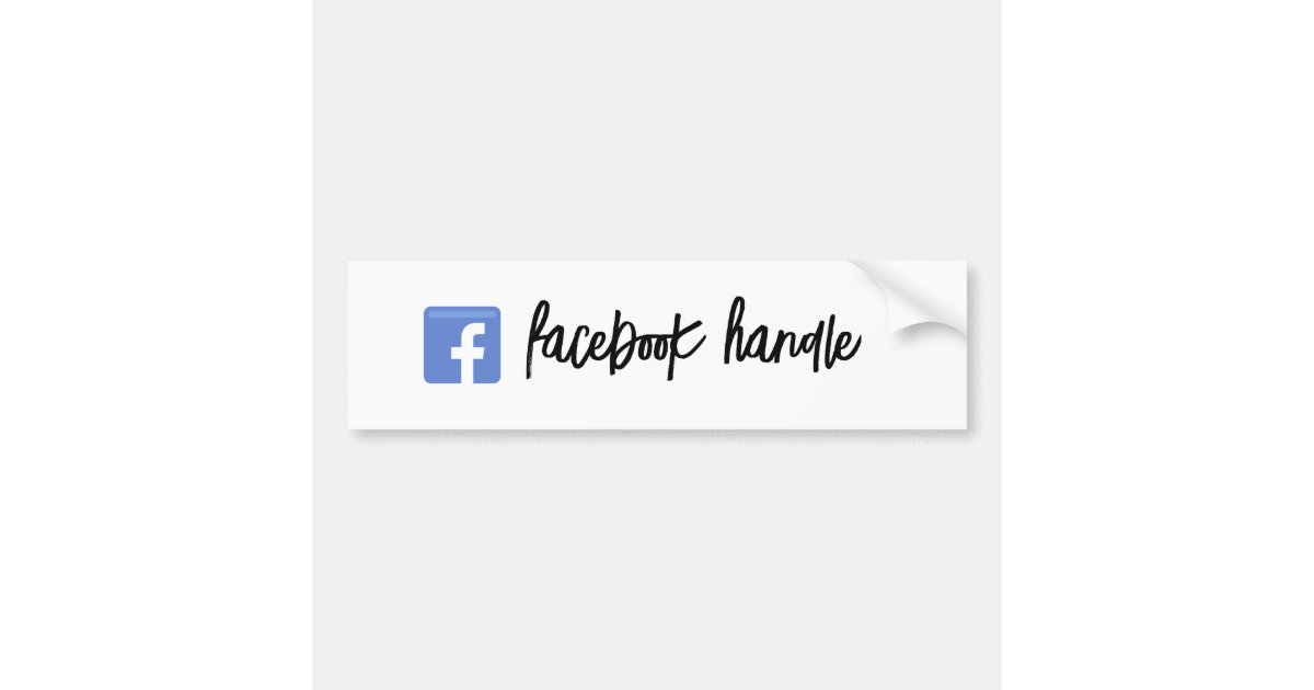 Facebook Handle Script sticker | Zazzle