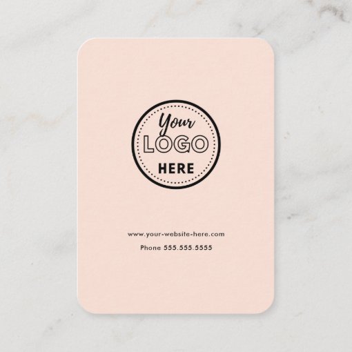 Facebook Instagram Tiktok Soft Peach QR Code Business Card | Zazzle
