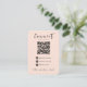 Facebook Instagram Tiktok Soft Peach QR Code Business Card | Zazzle