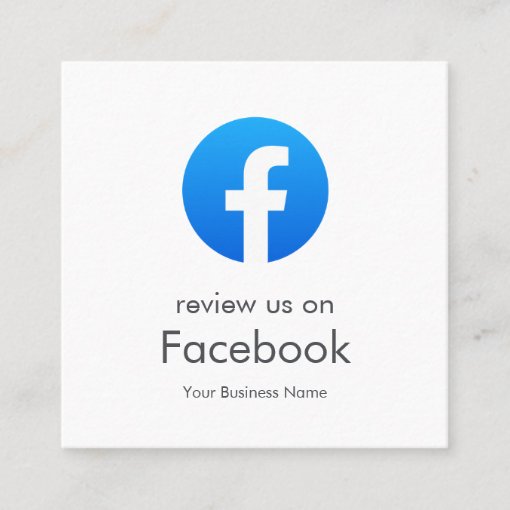 Facebook Reviews | Business QR Code Minimal White Square Business Card ...