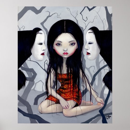 Faceless Ghosts gothic japanese horror Art Print | Zazzle.com