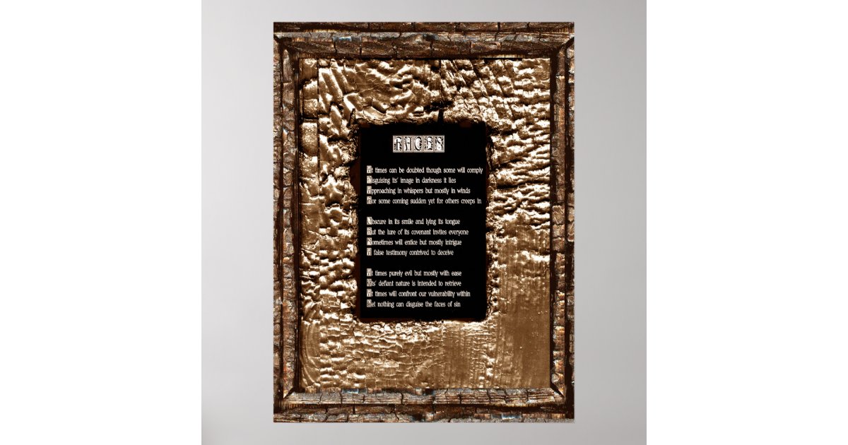 Faces of Sin Poster | Zazzle